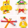 GOOHOCHY Colored Craft Sticks for Kids Playing Smooth and Safe DIY Wood ...