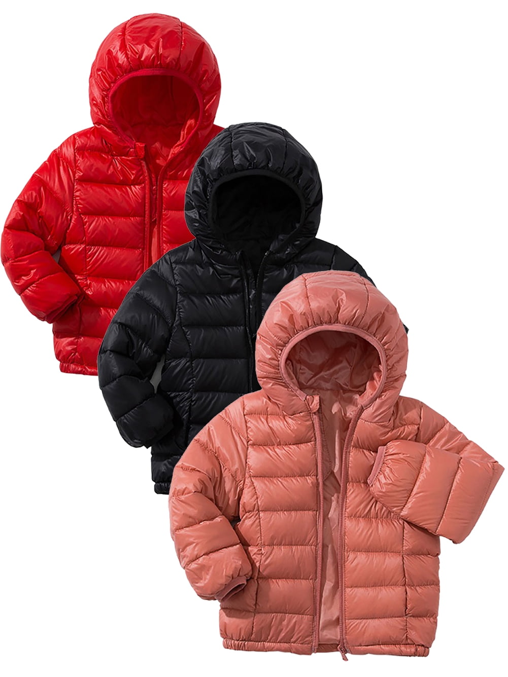 BULLPIANO 1-8T Kids Baby Boys Girls Hooded Warm Coat Winter Lightweight Down Jacket Puffer Snow ...