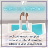 Comfort Revolution Bed Pillow Blue Bubble Gel + Memory Foam, Standard ...