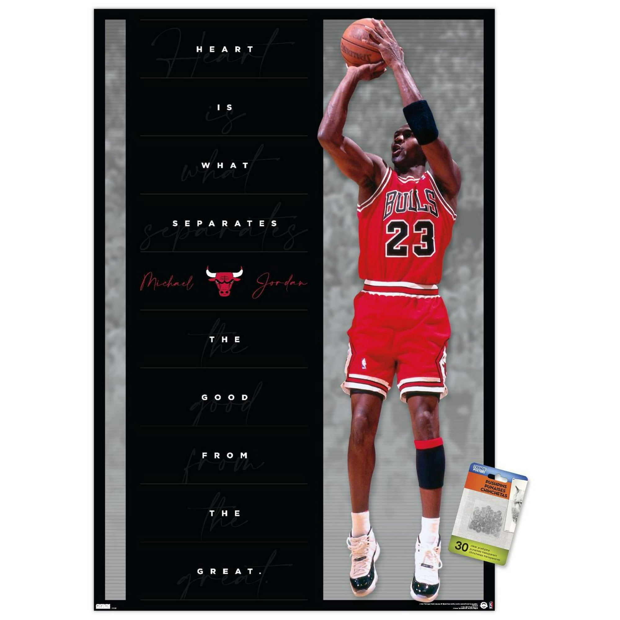Click here for Trends International Michael Jordan - Heart Wall P... prices