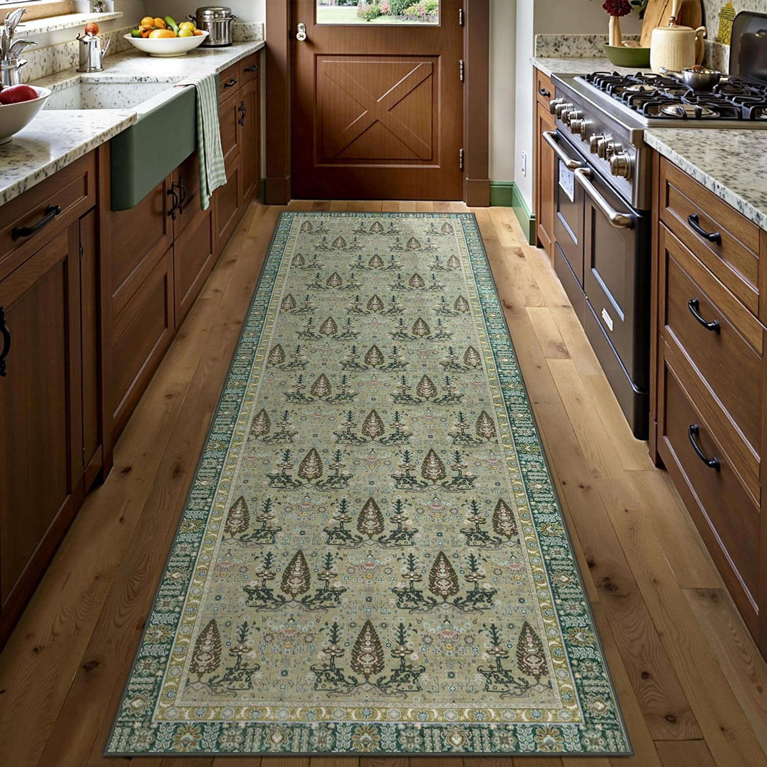 2x6 Washable Runner Rug for Hallways, Non Slip Vintage Boho Runner Rugs ...