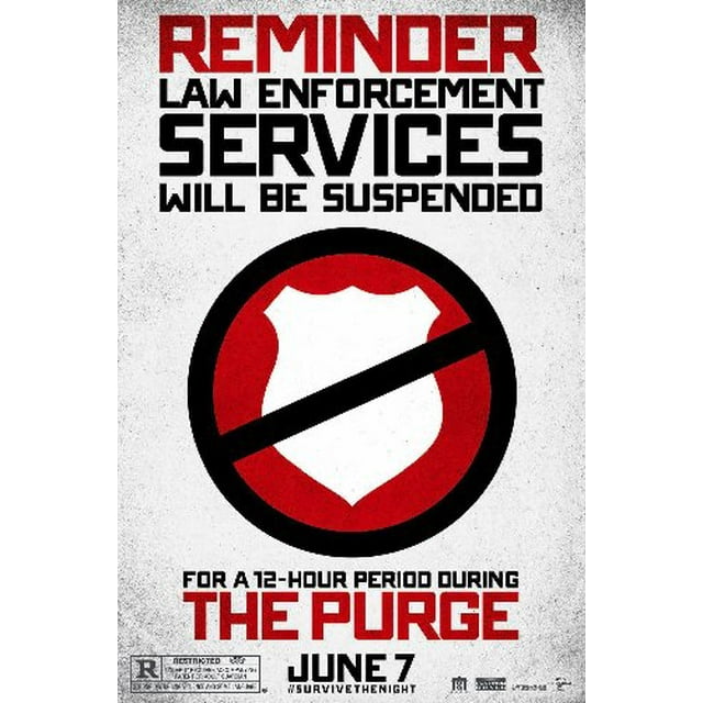 The Purge Movie poster Metal Sign 8inx 12in Metal Art Print 8x12 Square ...