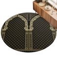 Double Arches 5' Round Rug for Dining Table for 4 People Under Table ...