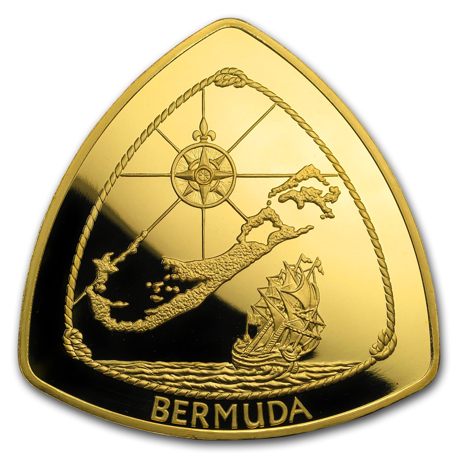 1996 Bermuda 5 oz Proof Gold $180 Bermuda Triangle - Walmart.com