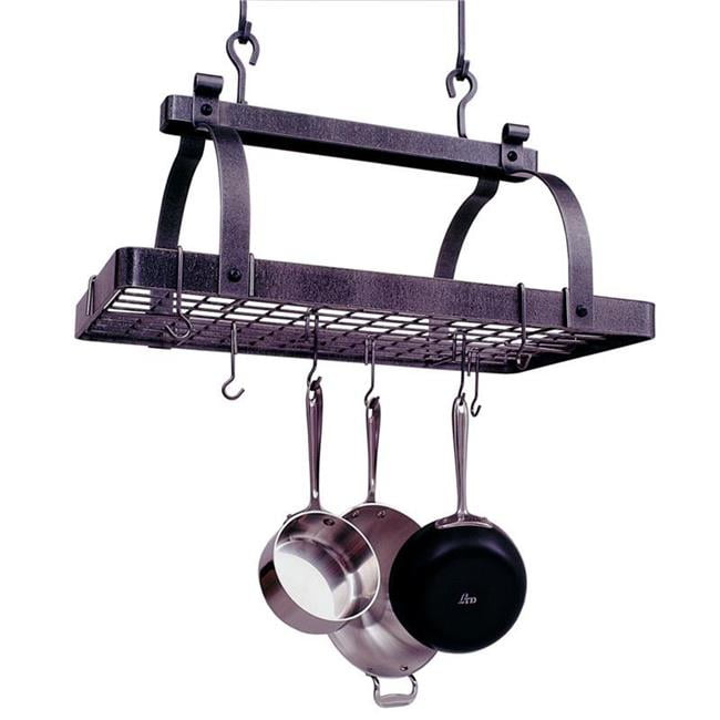 Enclume Flush Mount Rectangular Ceiling Pot Rack Hammered Steel ...