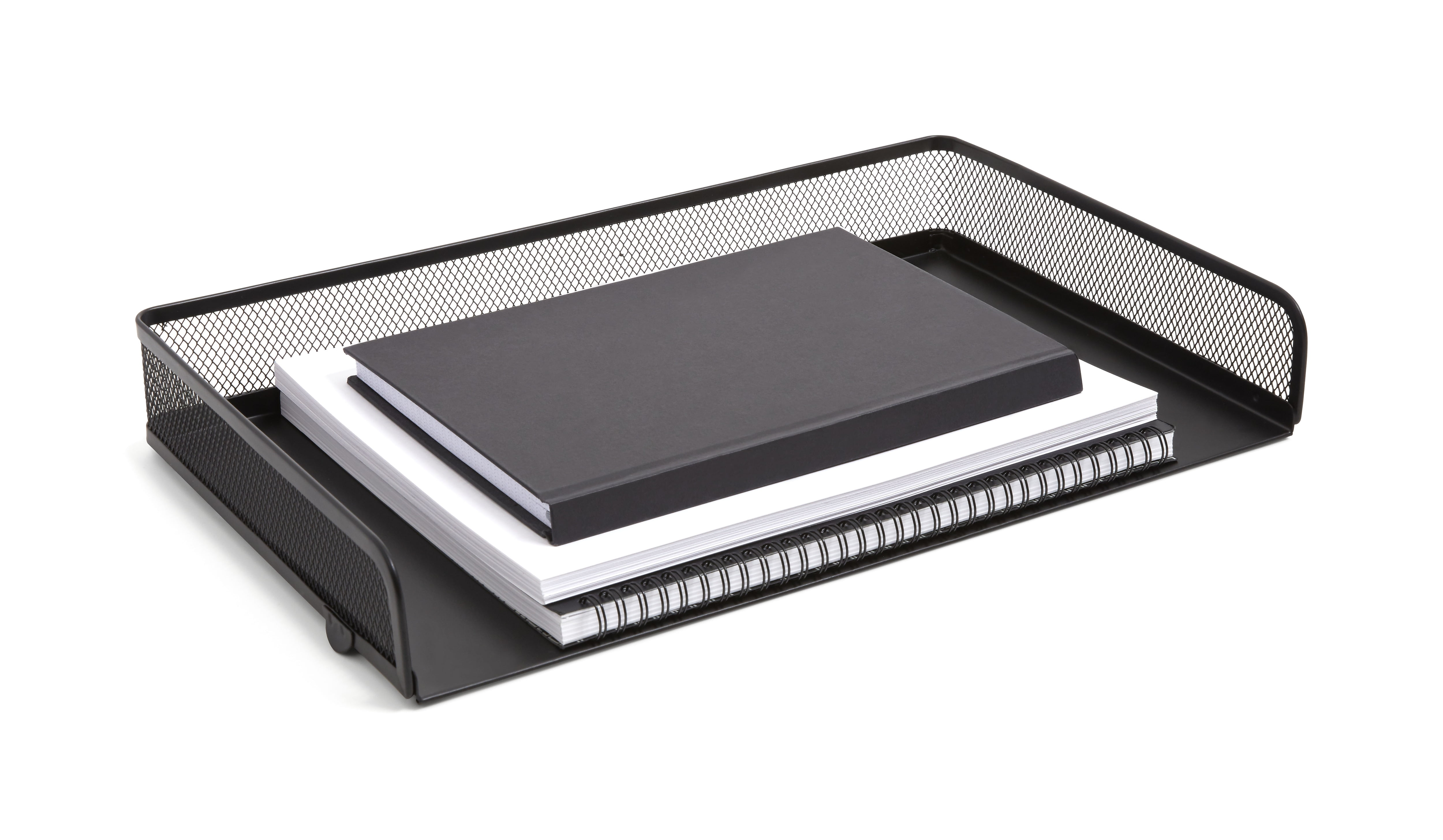 TRU RED Side Load Stackable Metal Letter Tray Matte Blk TR57564-CC ...