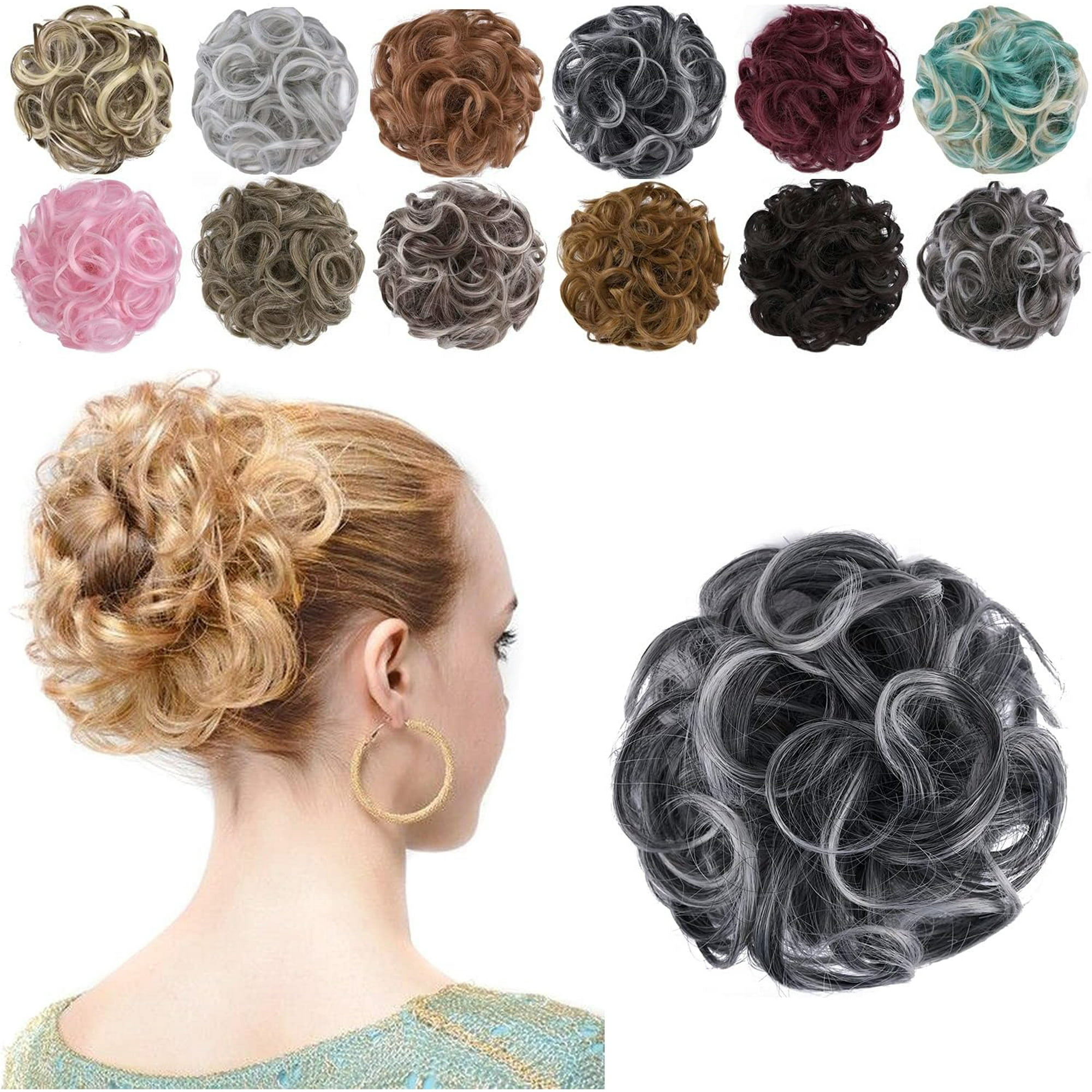 Click here for Gfdyree Elastic Wave Curly Hair Buns Chignons Hair... prices