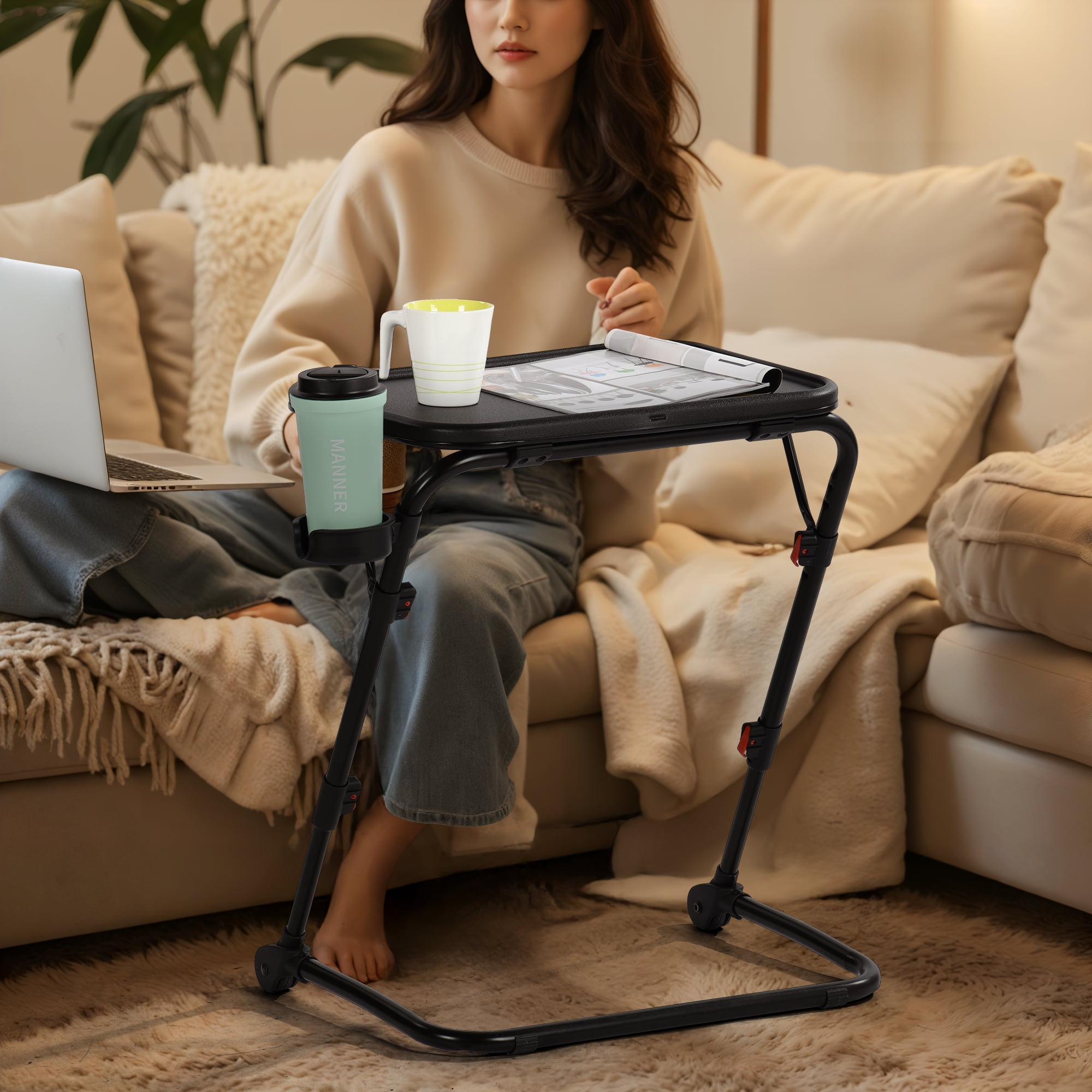 Click here for Homy Casa Folding Coffee Tables With Cup Holders A... prices