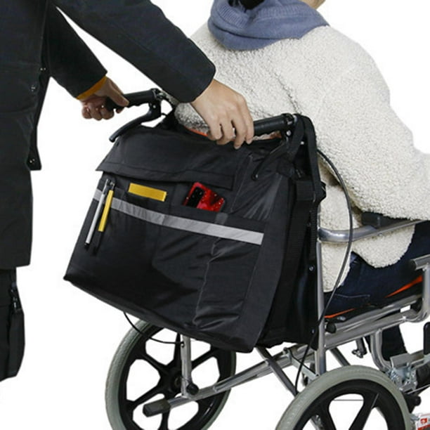 Wheelchair Bag with Pockets Black Universal Wheel Chair Mobility ...