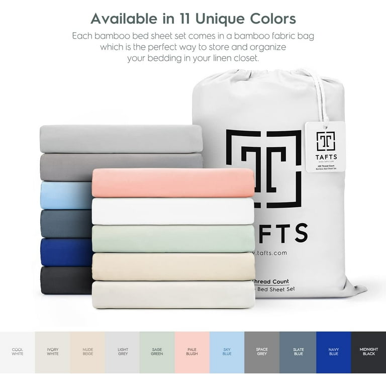 Tafts Bamboo Sheets Queen Size 100 Bamboo Viscose Sheet Set 400tc