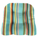 Jordan Manufacturing 18" x 18" Mamba Pelican Blue Stripe Square Tufted ...