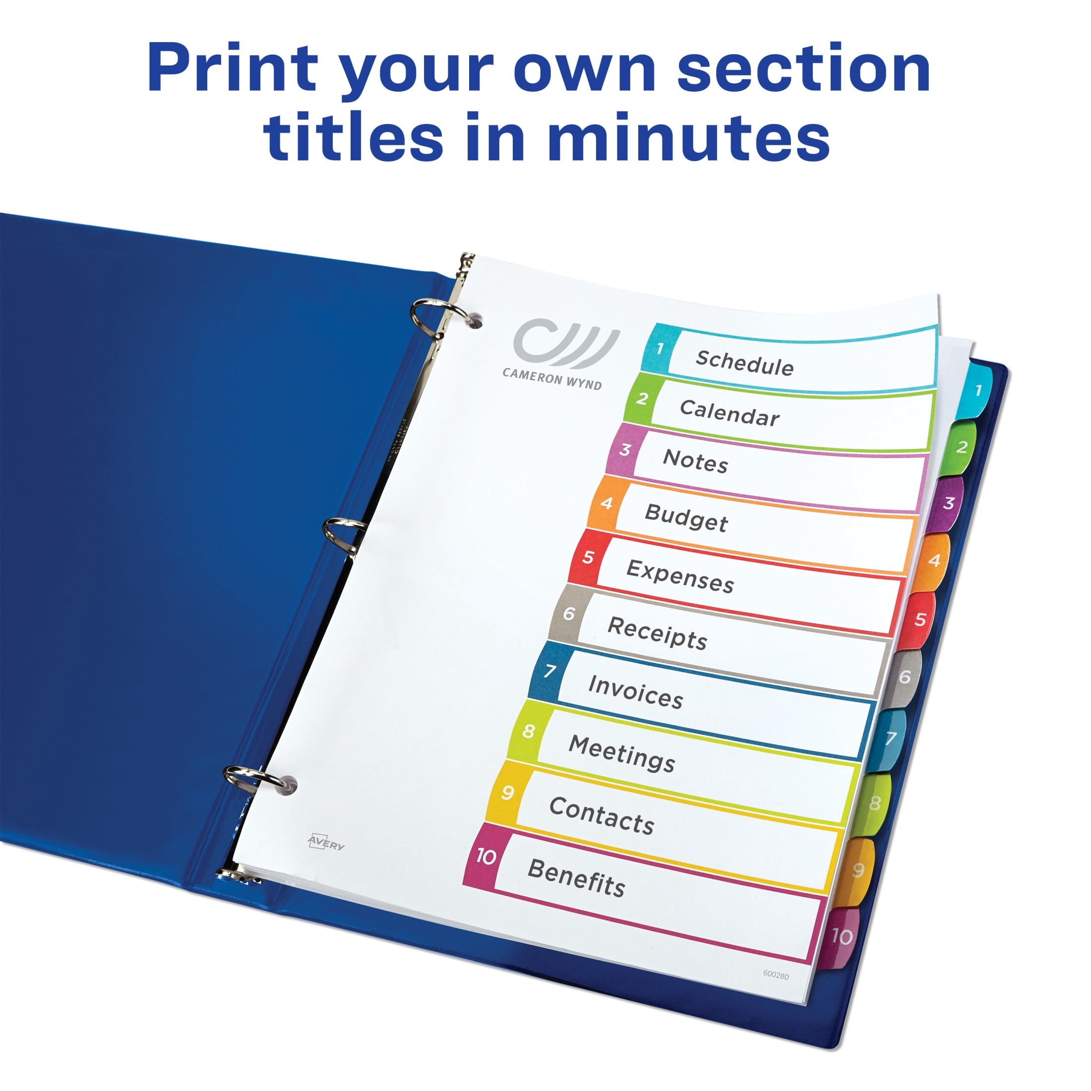 Office Organization WeeGoo 10-Pack A4 Plastic File Dividers - 1-10 ...