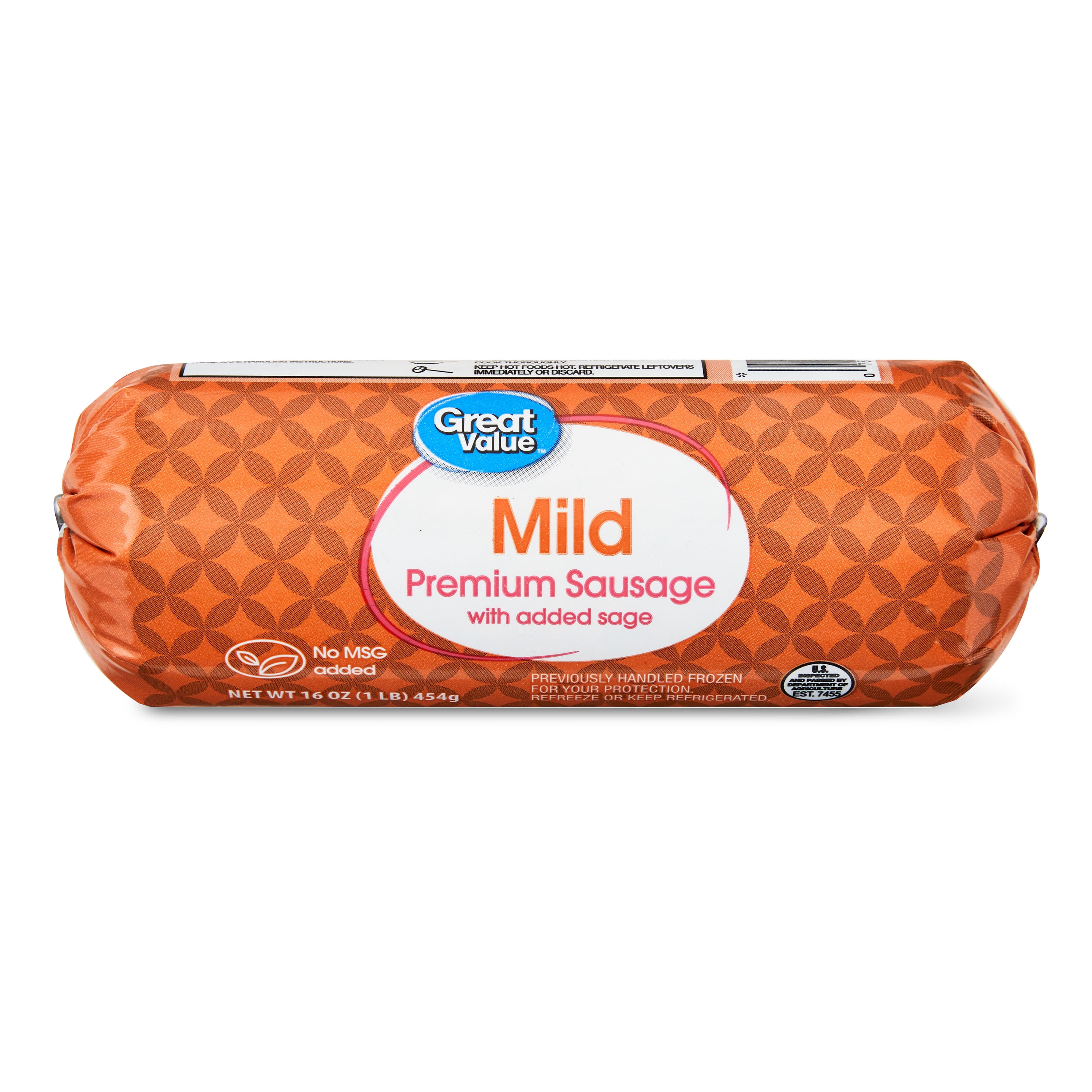 Great Value Mild Premium Sausage with Added Sage Roll, 16 oz - Walmart.com