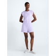 Scoop Women's and Women's Plus Scubaknit Crewneck Romper, Sizes XS-4X ...