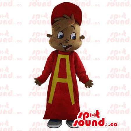 Original Alvin Chipmunk Cartoon Character Plush SPOTSOUND Mascot In Red ...