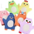 Bath Sponge for Kids Cute Animal Shower Bathing Mitt Loofah Soft Wash ...