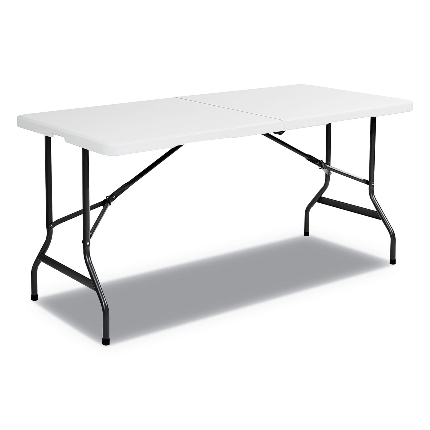 Iceberg IndestrucTable Classic Bi-Folding Table, 60 x 30 x 29, Platinum ...
