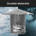 4" Inch Round Galvanized Steel Roof Cap with Mesh - Weather-Proof ...