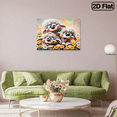 2D Flat design, a 500 - piece horizontal paper puzzle, "Adorable Sheep ...