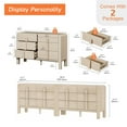 Mid Century 6 Drawer Dresser Set of 2, 47.2" Modern Chest of Drawers ...