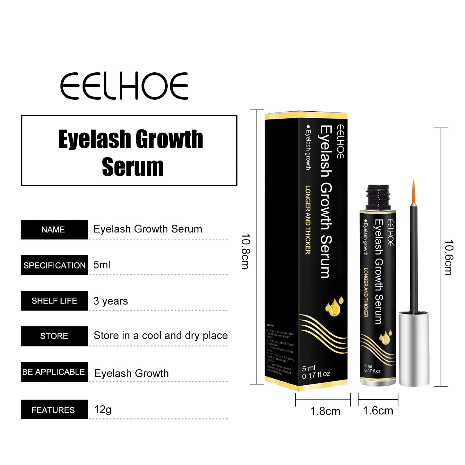 Mascara Premium Eyelash Growth Serum Brow Enhancer With Natural
