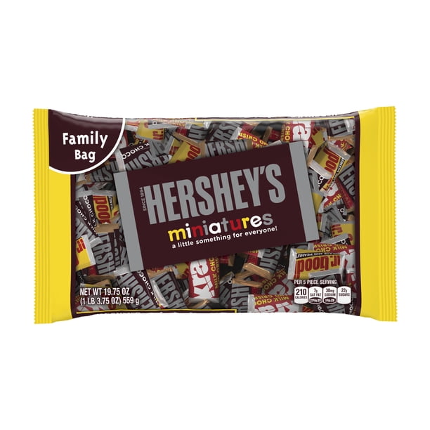 Hershey's Miniatures Assortment Chocolate Mix Family Bag, 19.75 Oz ...