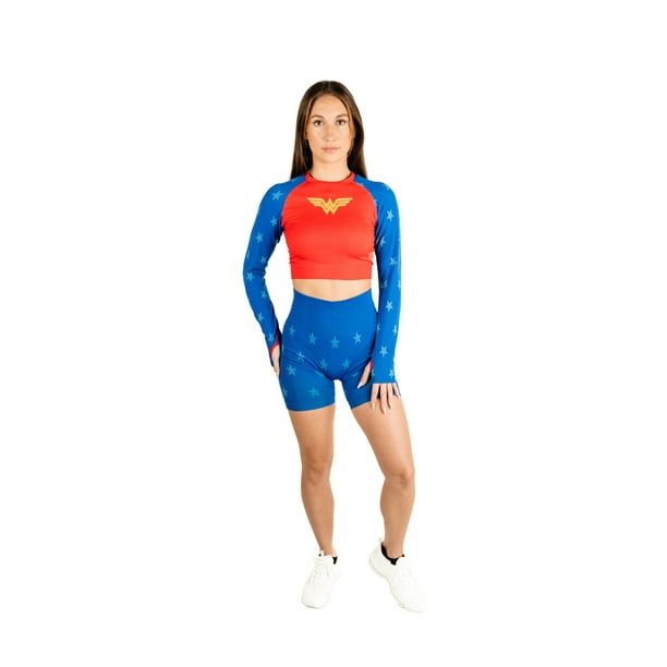 Wonder Woman Cosplay Active Workout Outfits ? Biker Short and Shirt 2PC ...