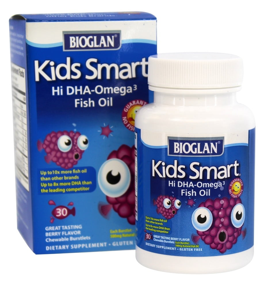 Bioglan - Kids Smart Hi DHA-Omega 3 Fish Oil Berry - 30 Chewables ...