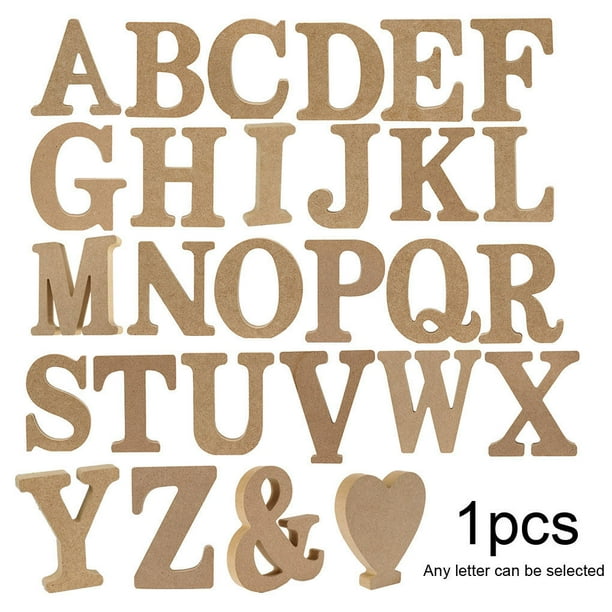 Wooden Alphabet Letter Ornament Home Wedding Party Wall Hanging DIY ...