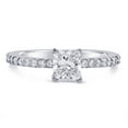 0.75ct Princess Cut Prong Set Eternity Diamond Engagement Ring P14 ...