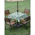 Abstract Paisley Pattern Square Outdoor Tablecloth with Umbrella Hole ...
