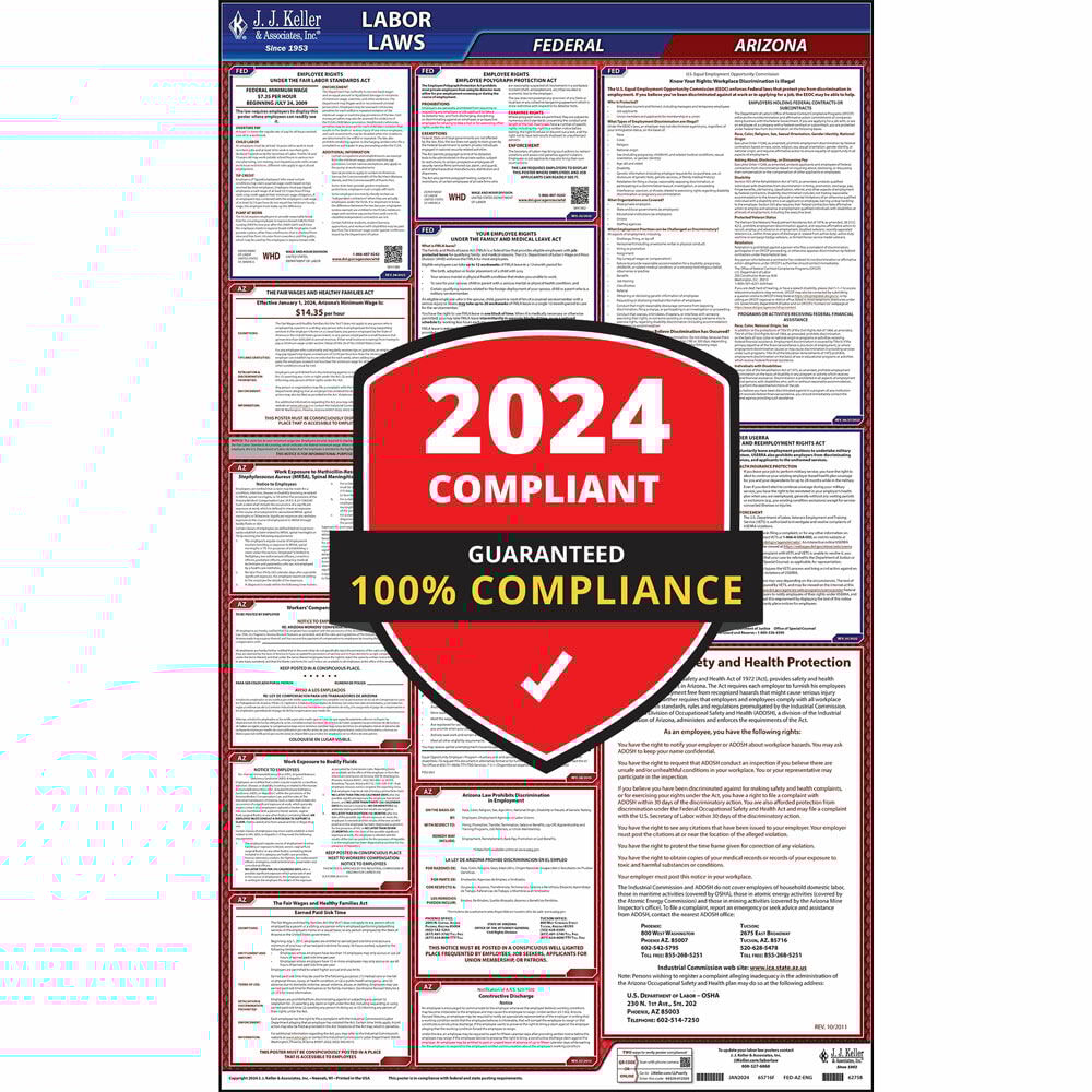 2024 Illinois State and Federal Labor Law Poster (English, IL State ...