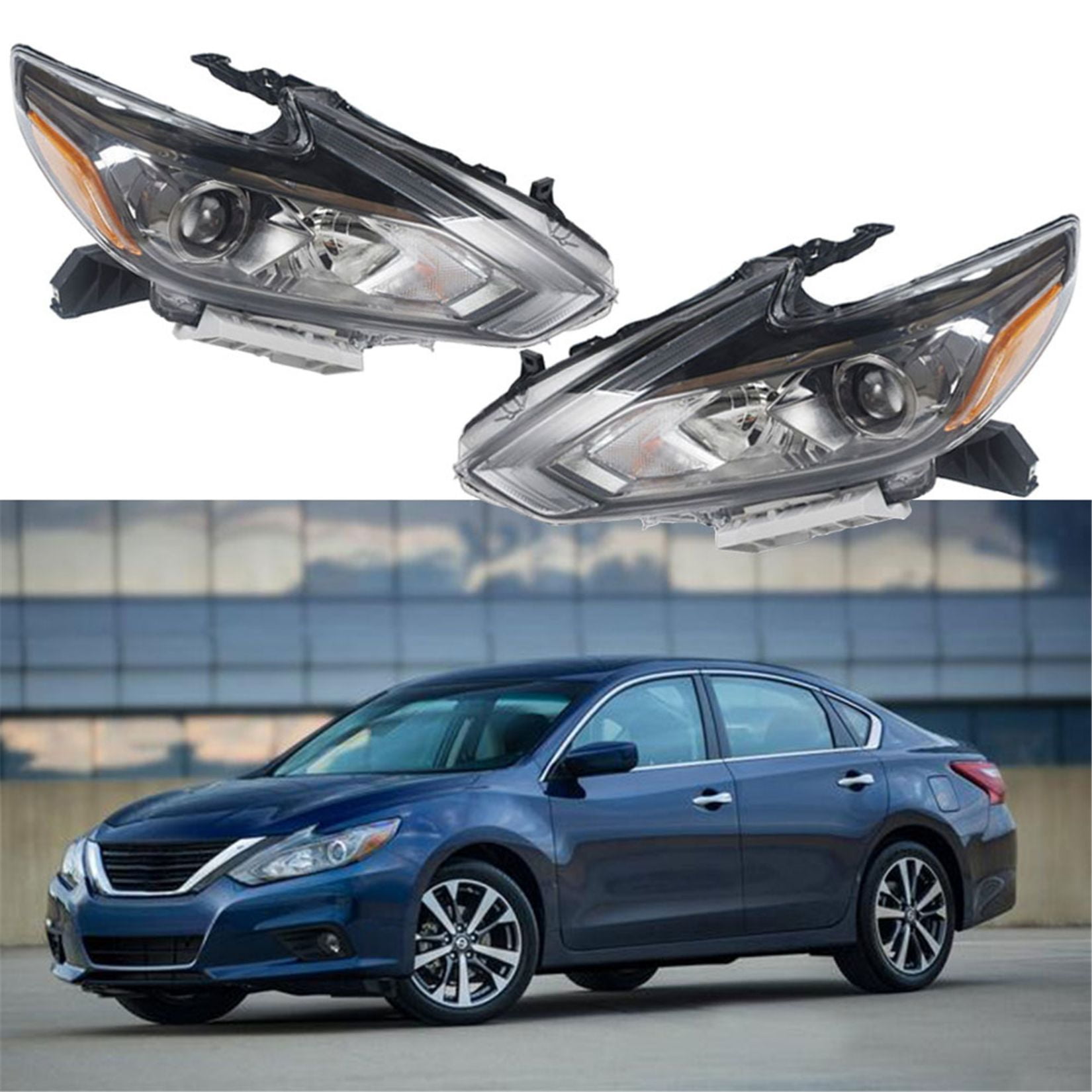 2 Pcs Headlights Assembly Fit for Nissan Altima 2016 2017 2018, 16-18 ...
