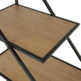 DecMode 32" x 71" Brown Wooden Geometric Diagonal Angled 6-Tier ...