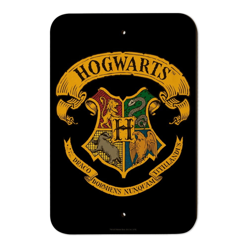 Harry Potter Ilustrated Hogwart's Crest Home Business Office Sign ...