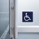 Uxcell 6x6 Inch Handicap Sign Stickers, Vinyl Accessible Sign Disabled ...