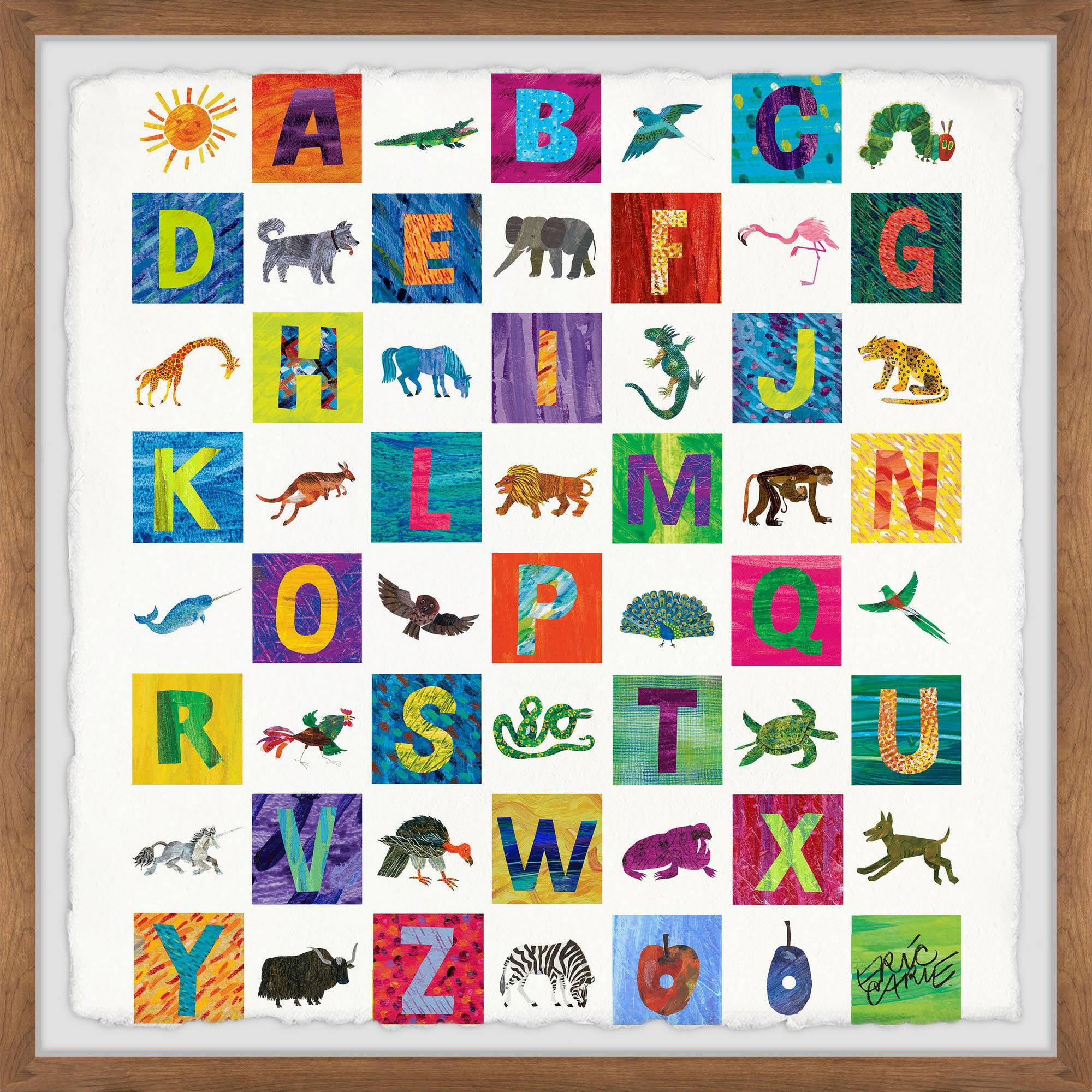 Marmont Hill Animal Alphabet II by Eric Carle Framed Wall Art - Walmart.com