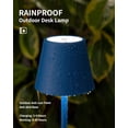 2 Cordless Table Lamp,Portable Desk Lamp, 4000mAh Operated, 3 Color ...