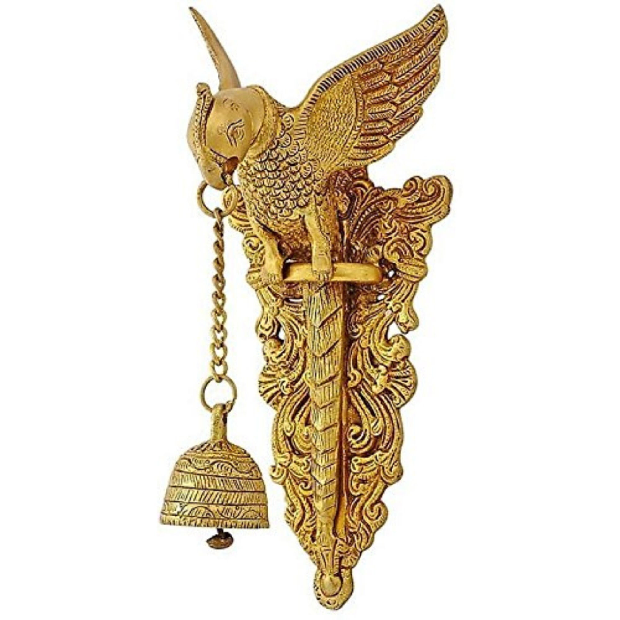 Parrot Hanging Bell - Brass Wall Hanging - Indian brass decor ...