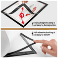 MIKISS Magnetic Sign Holder, Wall Mount, Self-Adhesive Display Frames ...