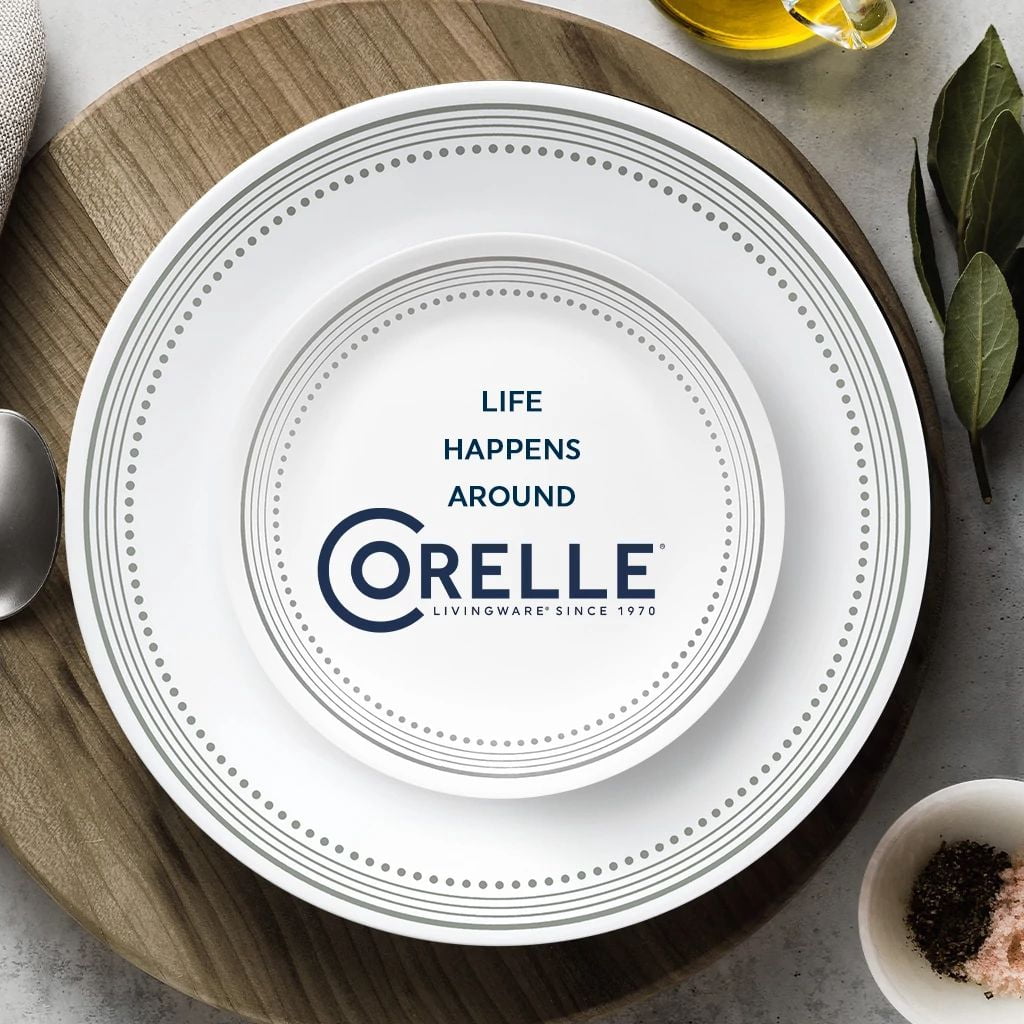 Corelle Classic Mystic Gray 16-Pieces Dinnerware Set Deals and Price ...