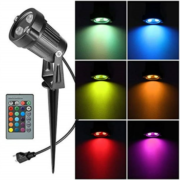 houkiper rgb landscape light outdoor led spotlight,6w waterproof ac ...