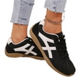 HTHLVMD Retro Stripe Sneakers for Women, Lace-Up Low-Top Casual Shoes ...