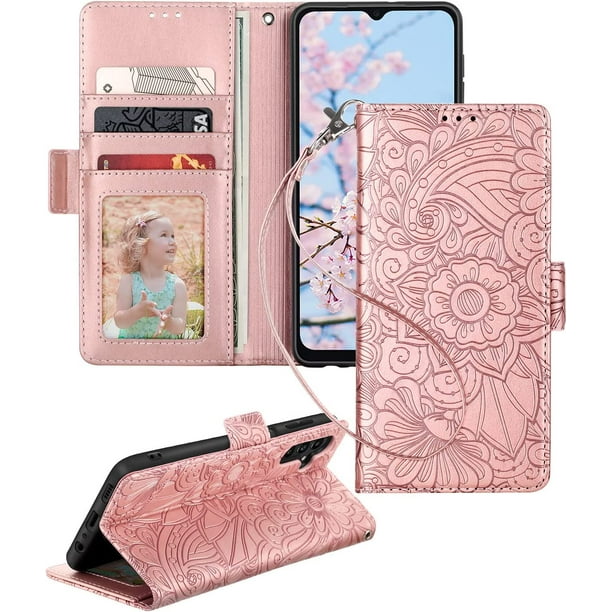 Petocase for Samsung Galaxy A13 5G Wallet Case,Embossed Mandala Floral ...