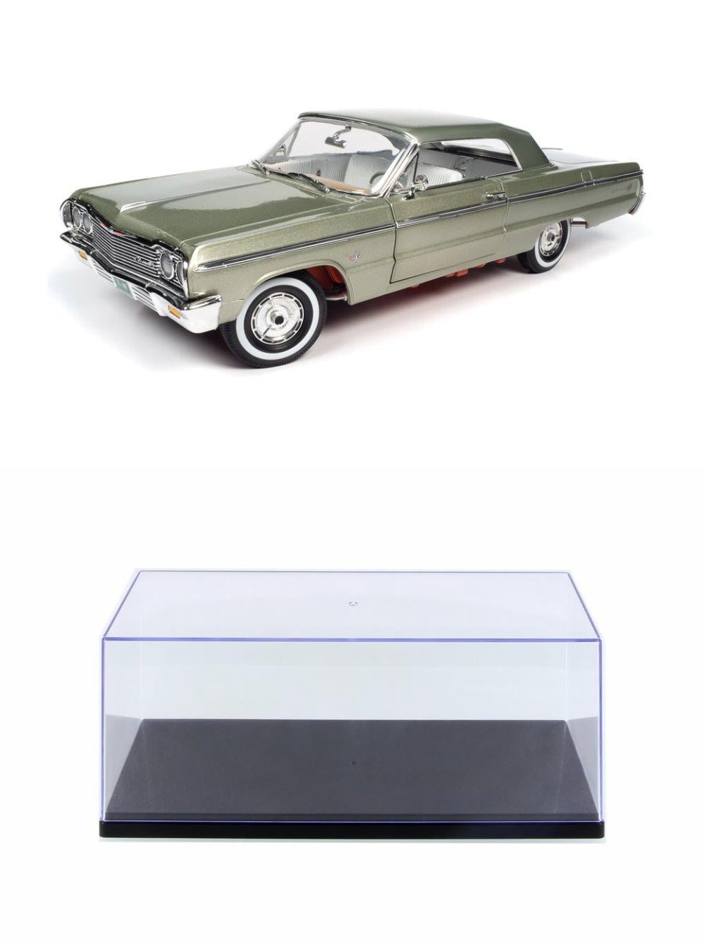 Diecast Car w/Display Case - 1964 Chevy Impala SS 409 Hardtop, Meadow ...