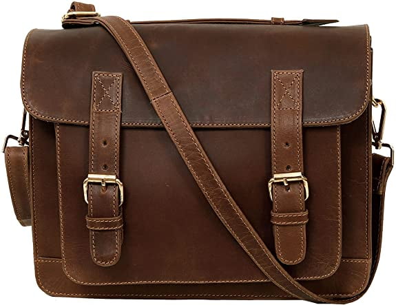 Leather Tablet Bag - Vintage Fashion 13 Inch Handmade Genuine Leather ...