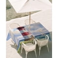 Beach Lighthouse Table Cloth Rectangle Outdoor Tablecloth, Coastal ...