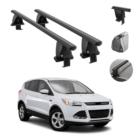 Fits Ford Escape 2013-2019 Smooth Top Roof Rack Cross Bar Cargo Carrier ...