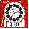 Teacher's Choice Writable Dry Erase Math Teaching Clock ( Red ...