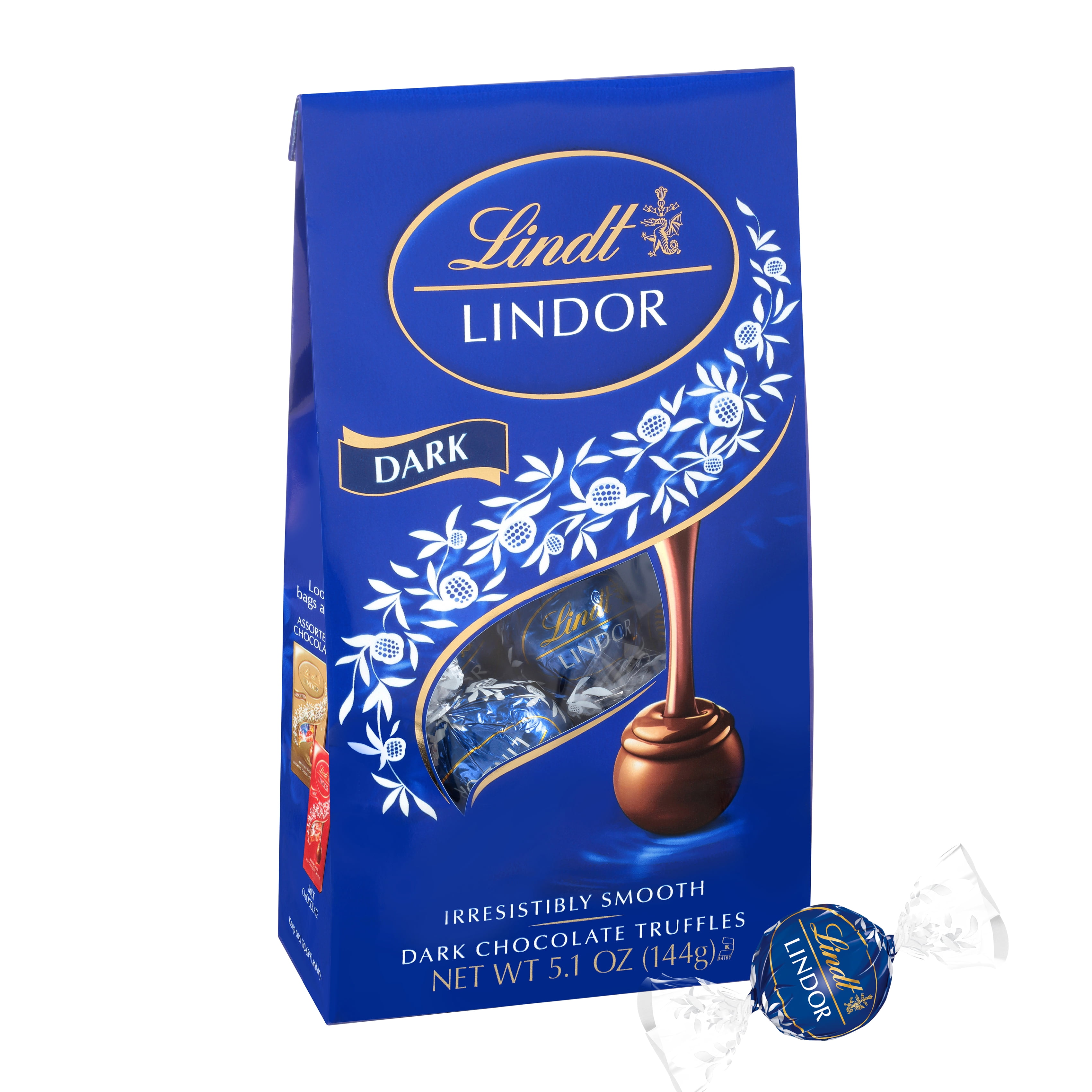 Lindt Lindor Dark Chocolate Candy Truffles, 5.1 oz. Bag - Walmart.com